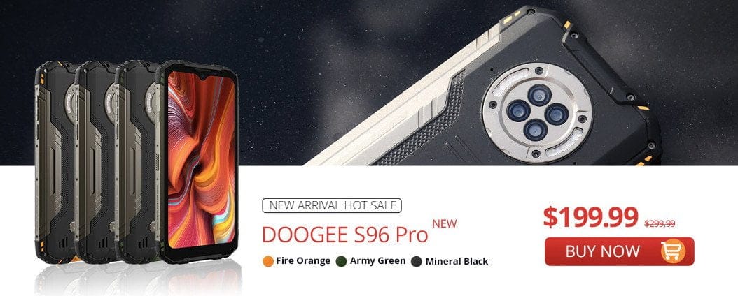 DOOGEE S96 Pro - outdoor smartphone with IP69K protection