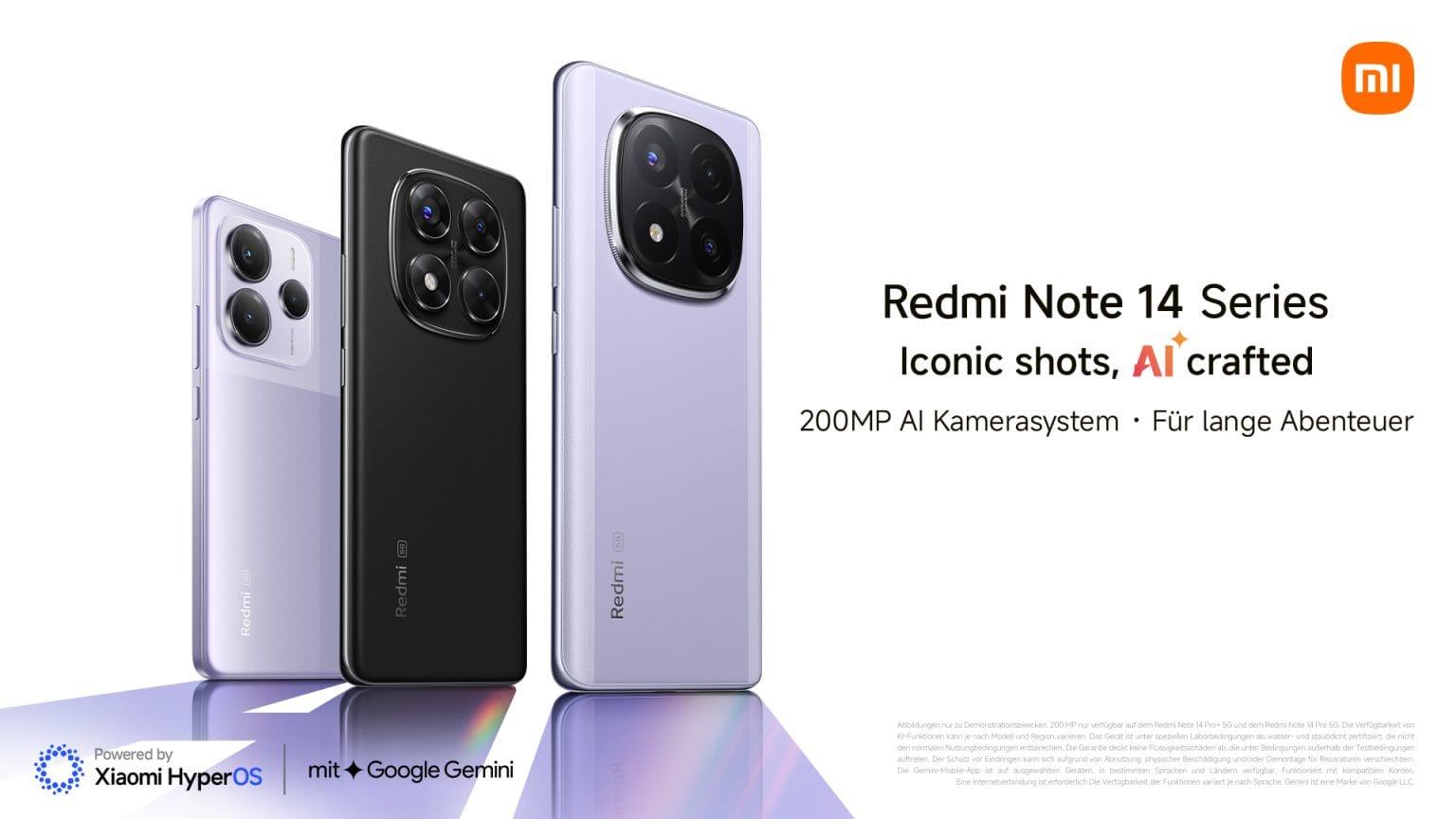 Redmi Note 14 Serie vorgestellt: Fünf neue Modelle von Xiaomi ab 199 Euro